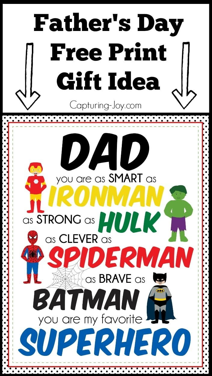 Fathers Day Superhero Printables - Free Printable Templates